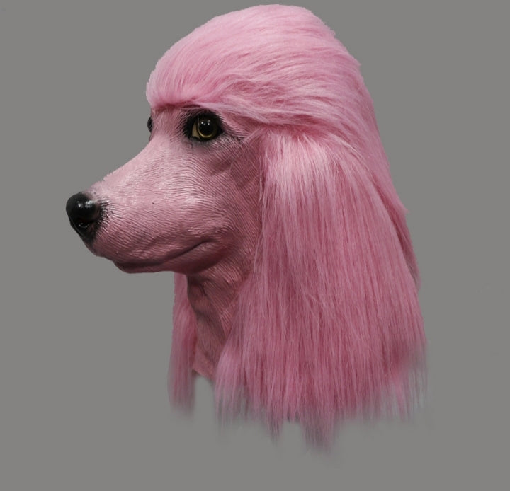 MÁSCARA CACHORRO ROSA LÁTEX COM PELOS – H2L COSPLAY