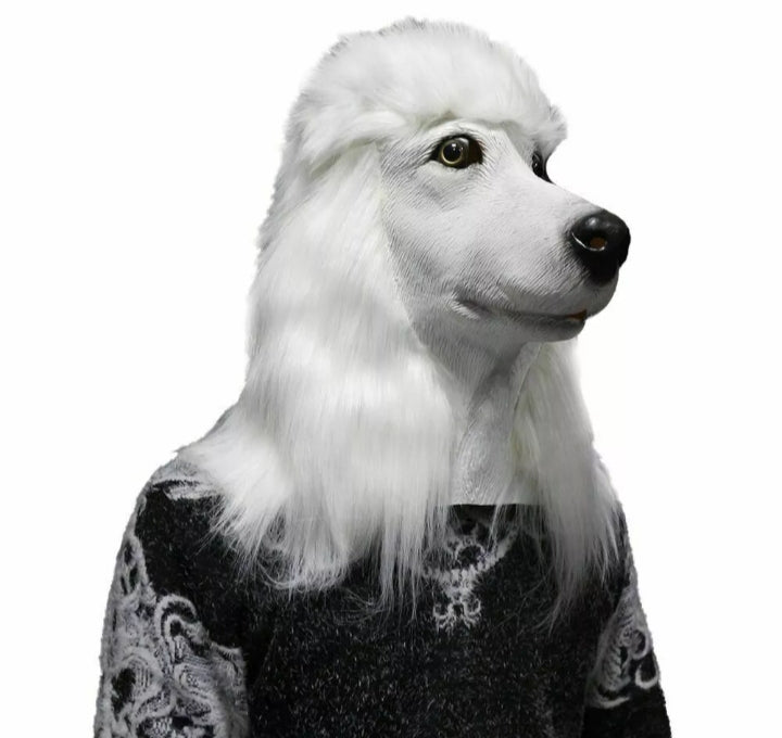 MÁSCARA DE CACHORRO REALISTA BRANCO COSPLAY – H2L COSPLAY